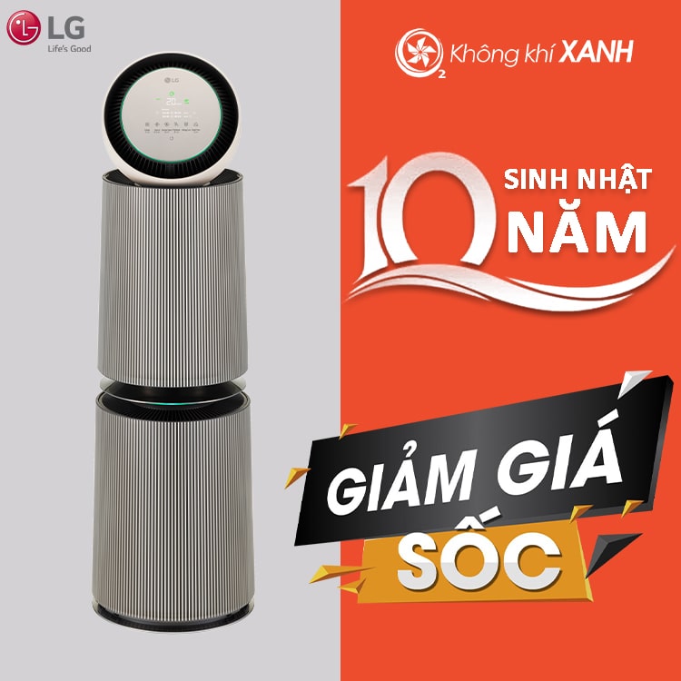 [GIẢM 30%] Máy lọc không khí LG Alpha 2 Tầng AS10GDBY0